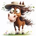 10 Crazy Horse Clipart, Funny Animal Clipart, High Quality Jpgs ...
