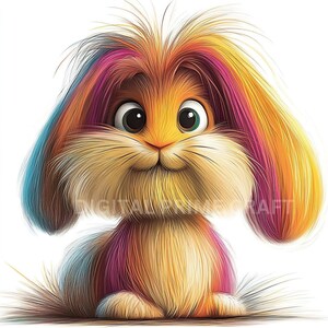 10 Colorful Bunny Clipart, Rabbit Clipart, High Quality Jpgs, Digital ...