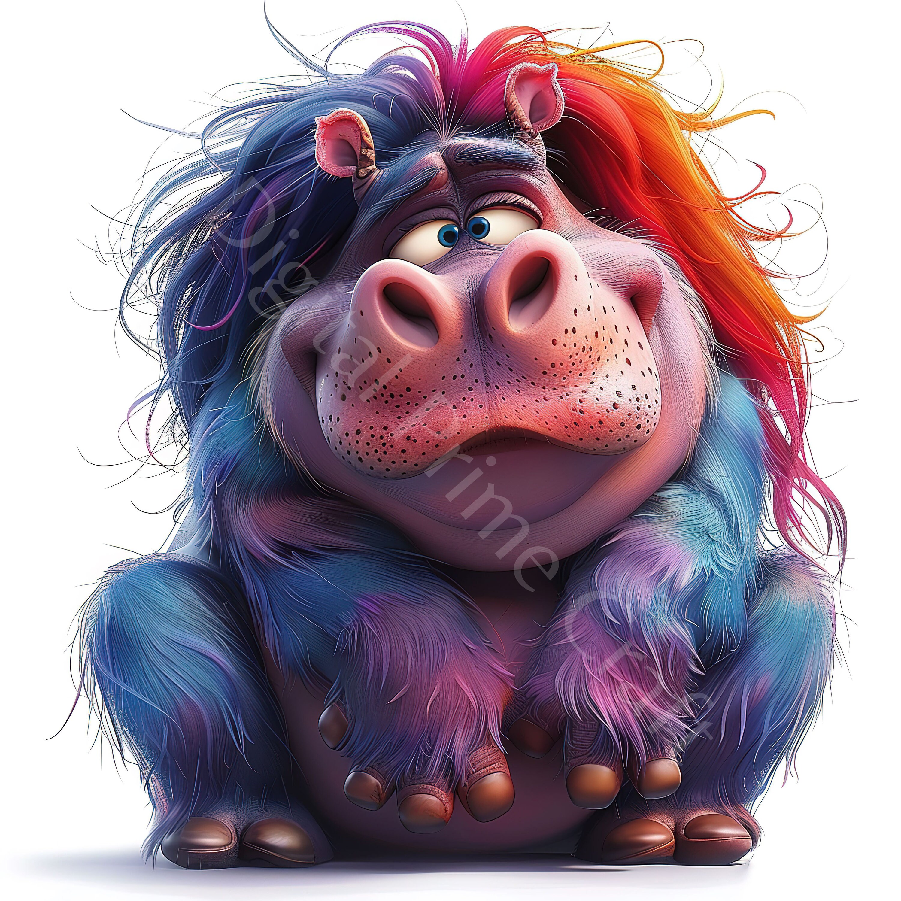 10 Funny Hippo Clipart, Hippo Clipart, High Quality Jpgs, Digital ...