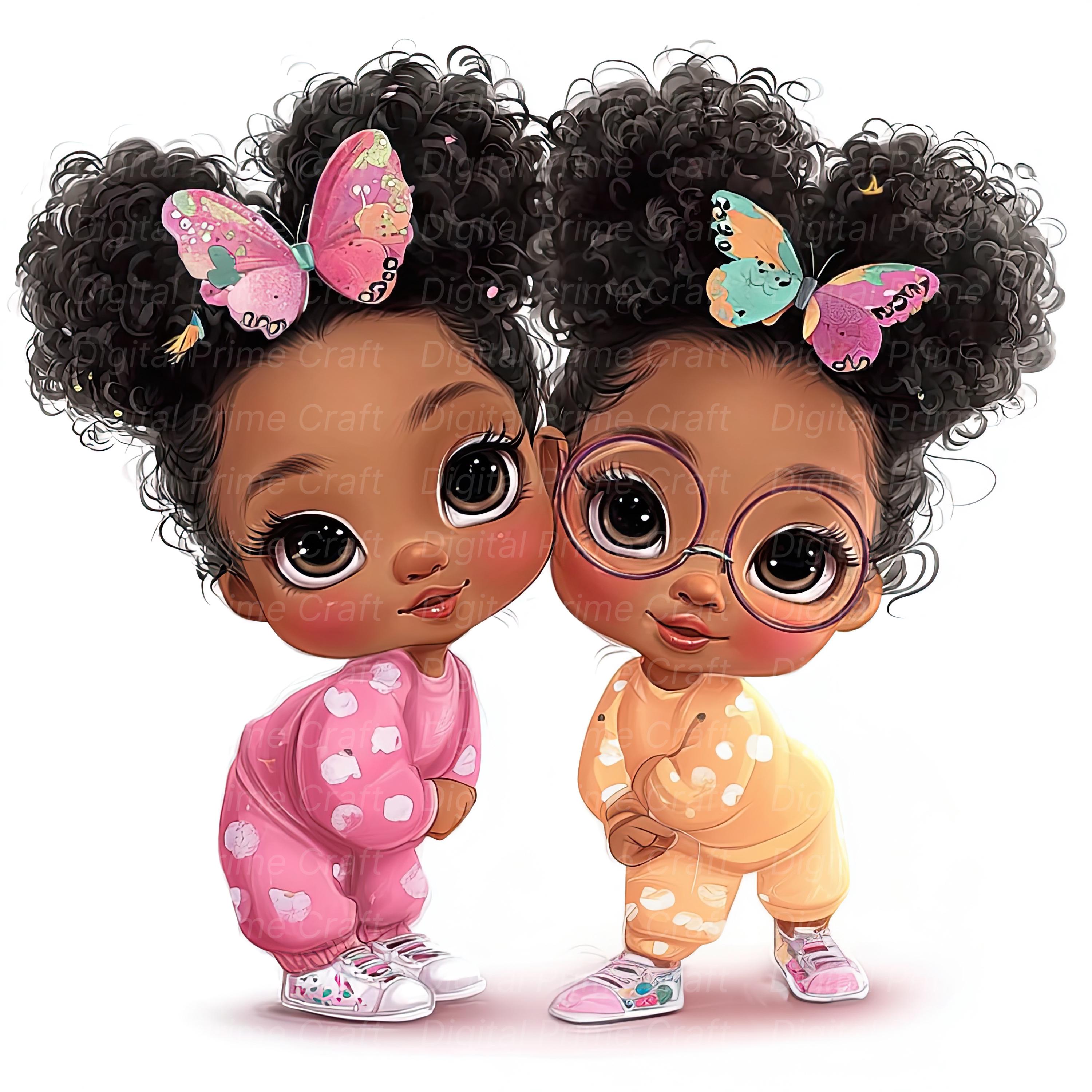 10 Cute African American Girls Clipart, Cute African Girls, High ...