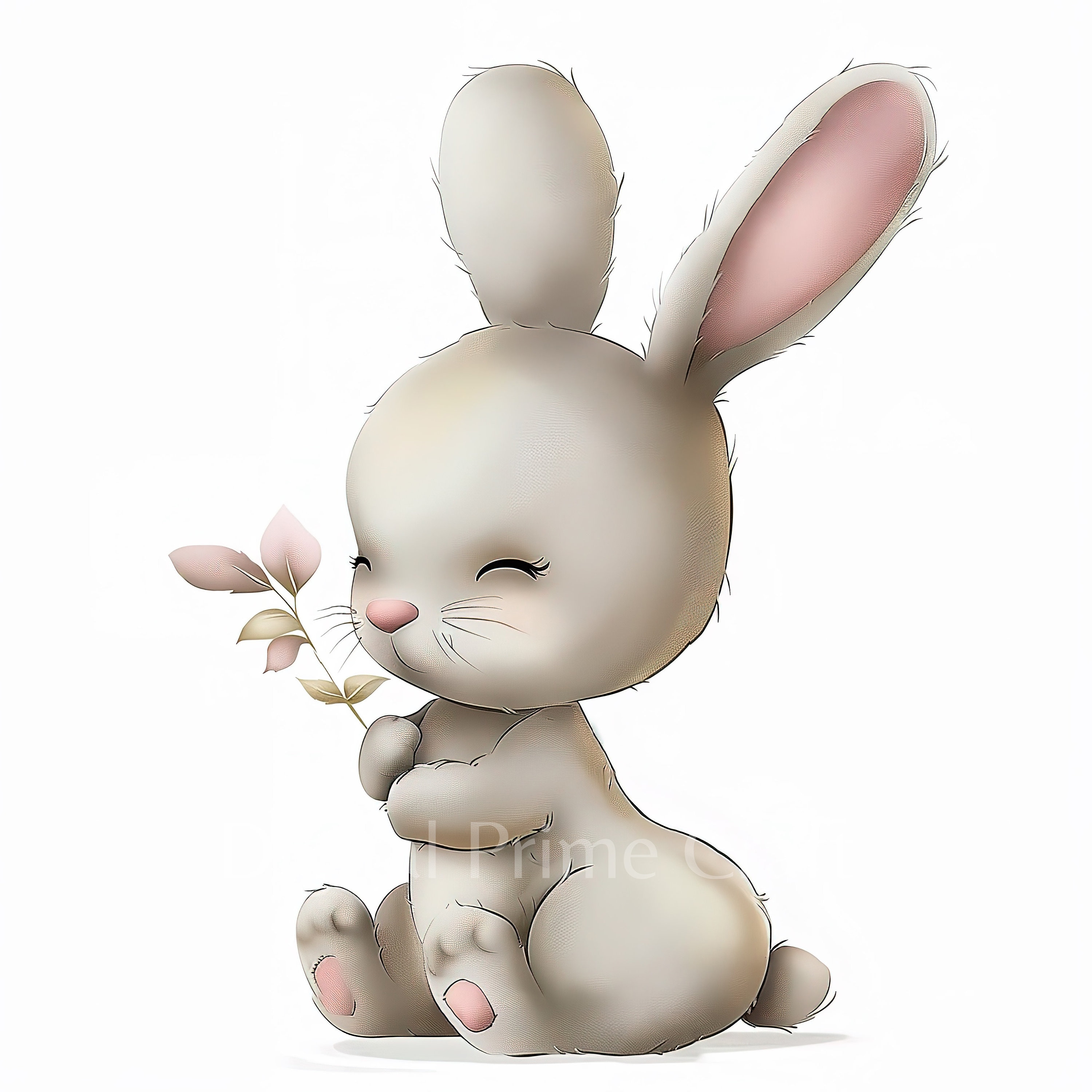 10 Bunny Clipart, High Quality Jpgs, Digital Download, Watercolor ...