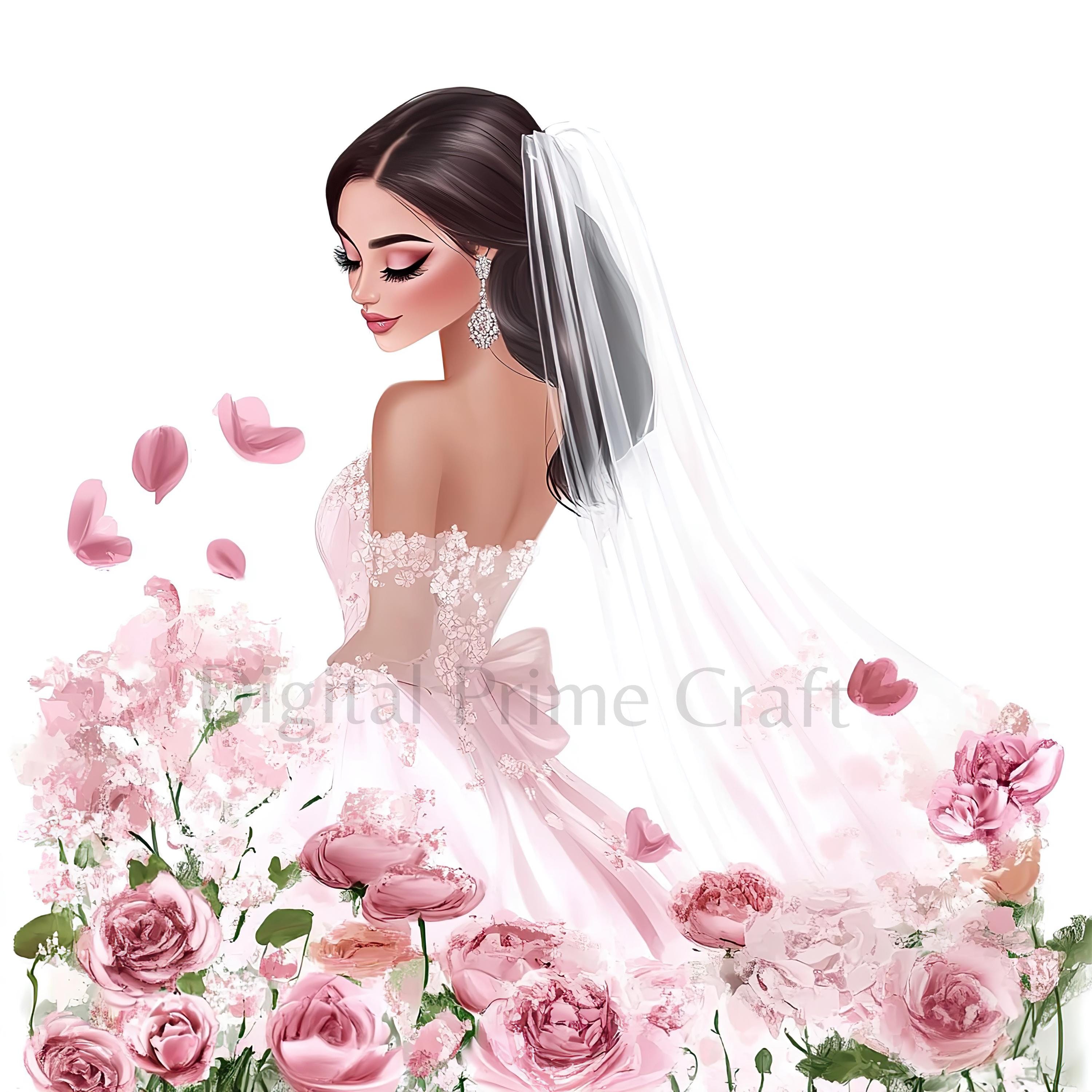 12 Bride Clipart, Wedding Clipart, High Quality Jpgs, Digital Download ...
