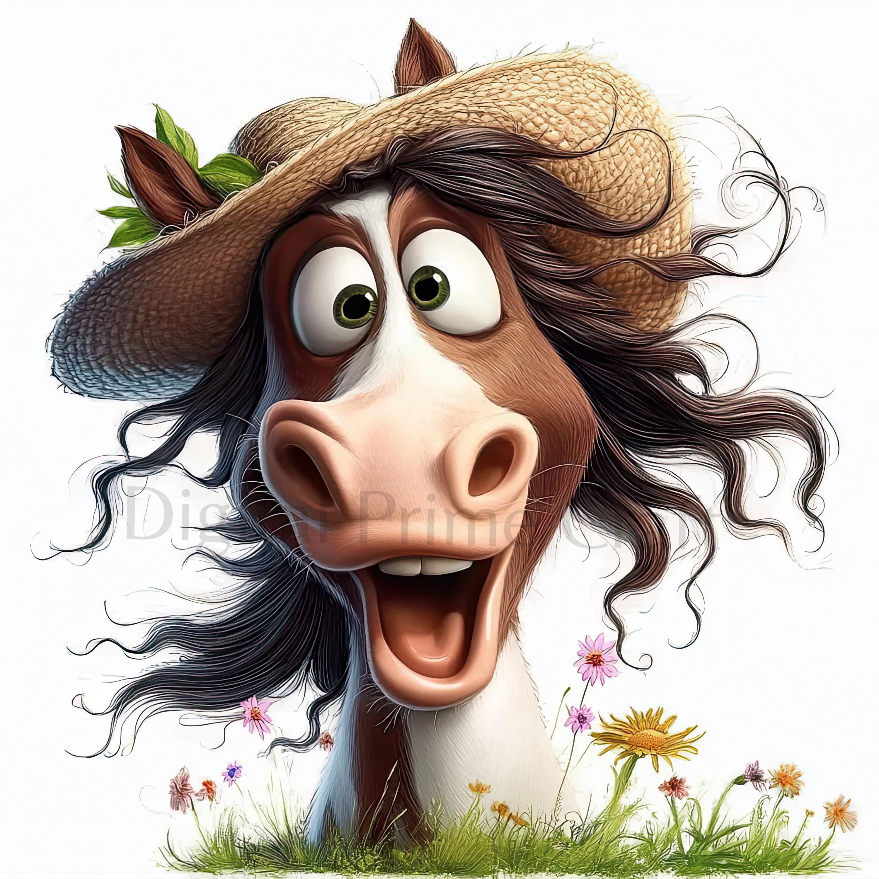 10 Crazy Horse Clipart, Funny Animal Clipart, High Quality Jpgs ...