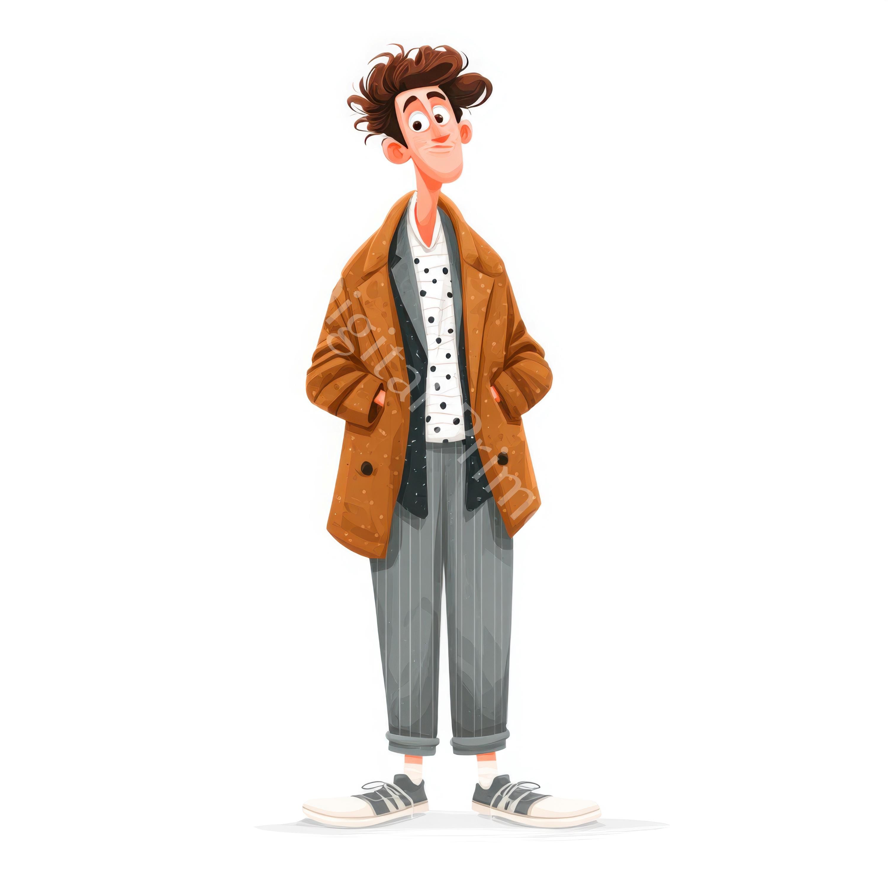 10 Quirky Man Clipart, Funny Man, High Quality Jpgs, Digital Download ...