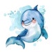 12 Watercolor Dolphin Clipart, Water Animal, High Quality Jpg Images ...