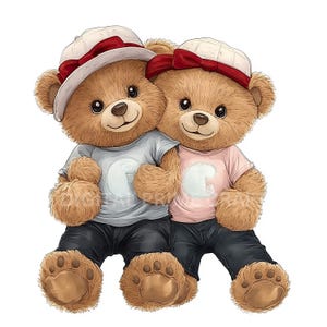 10 Teddy Bear Clipart, Friendship Clipart, Brothers Clipart, High ...