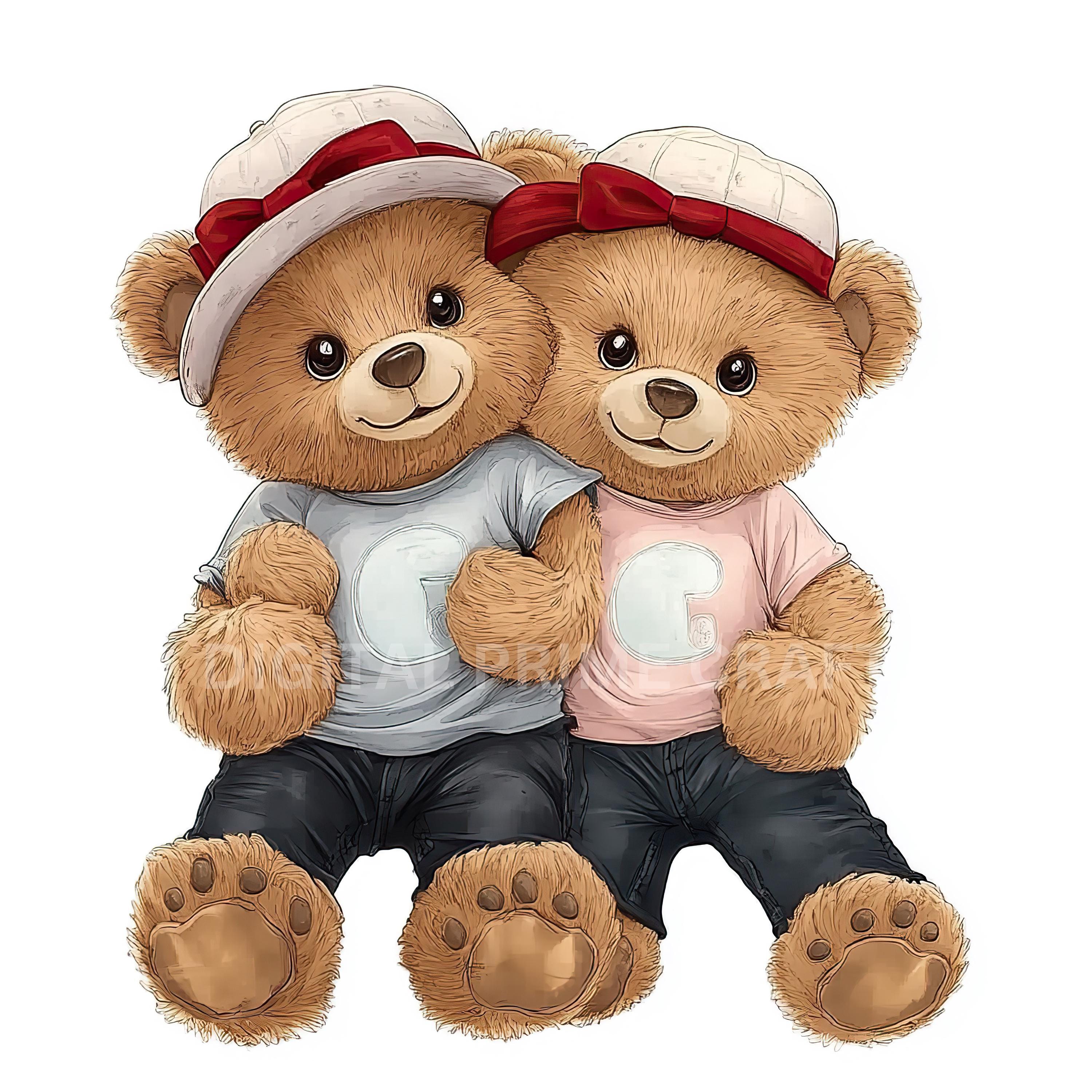 10 Teddy Bear Clipart, Friendship Clipart, Brothers Clipart, High ...