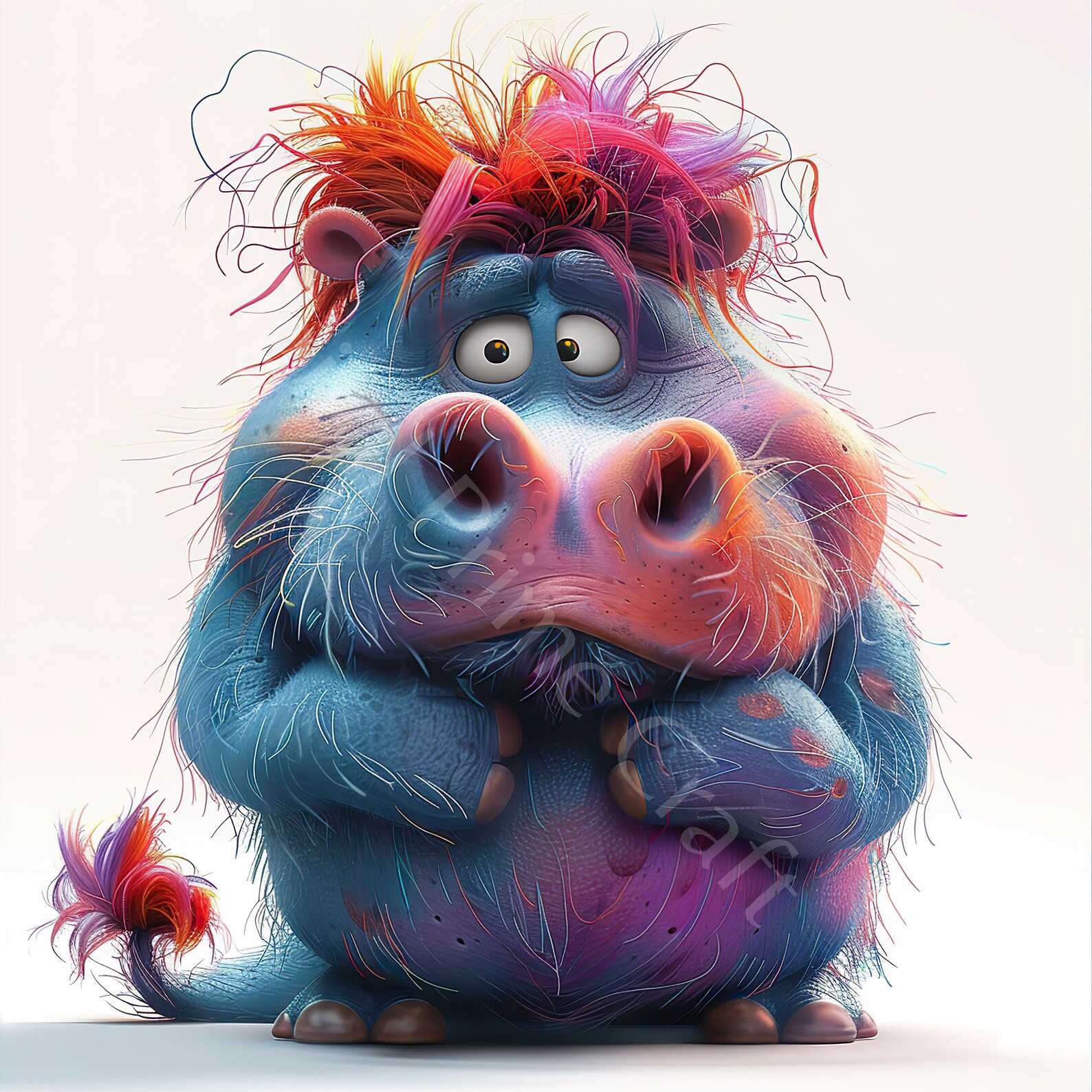 10 Funny Hippo Clipart, Hippo Clipart, High Quality Jpgs, Digital ...