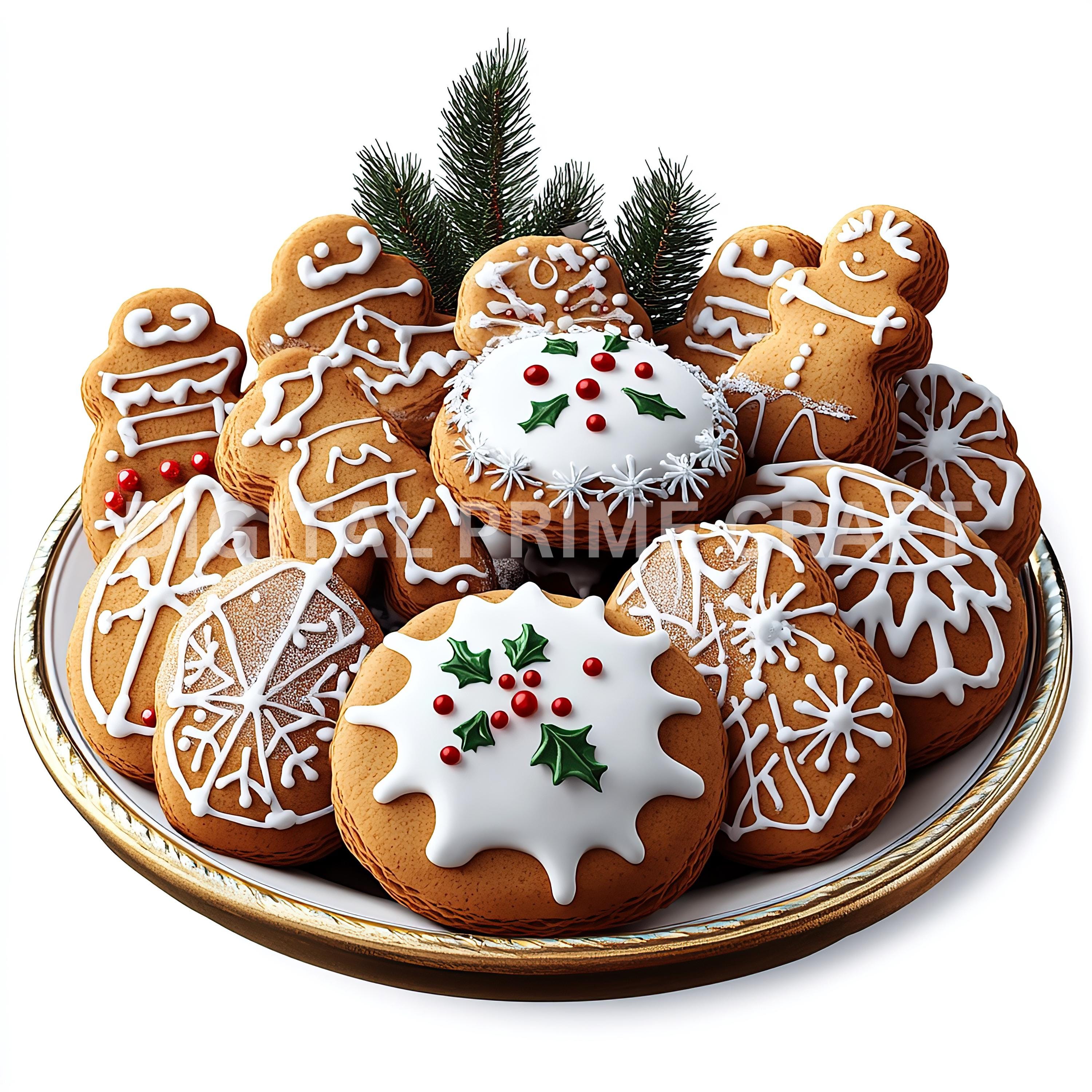 10 Christmas Cookies Clipart, Christmas Clipart, JPG Files, Digital ...