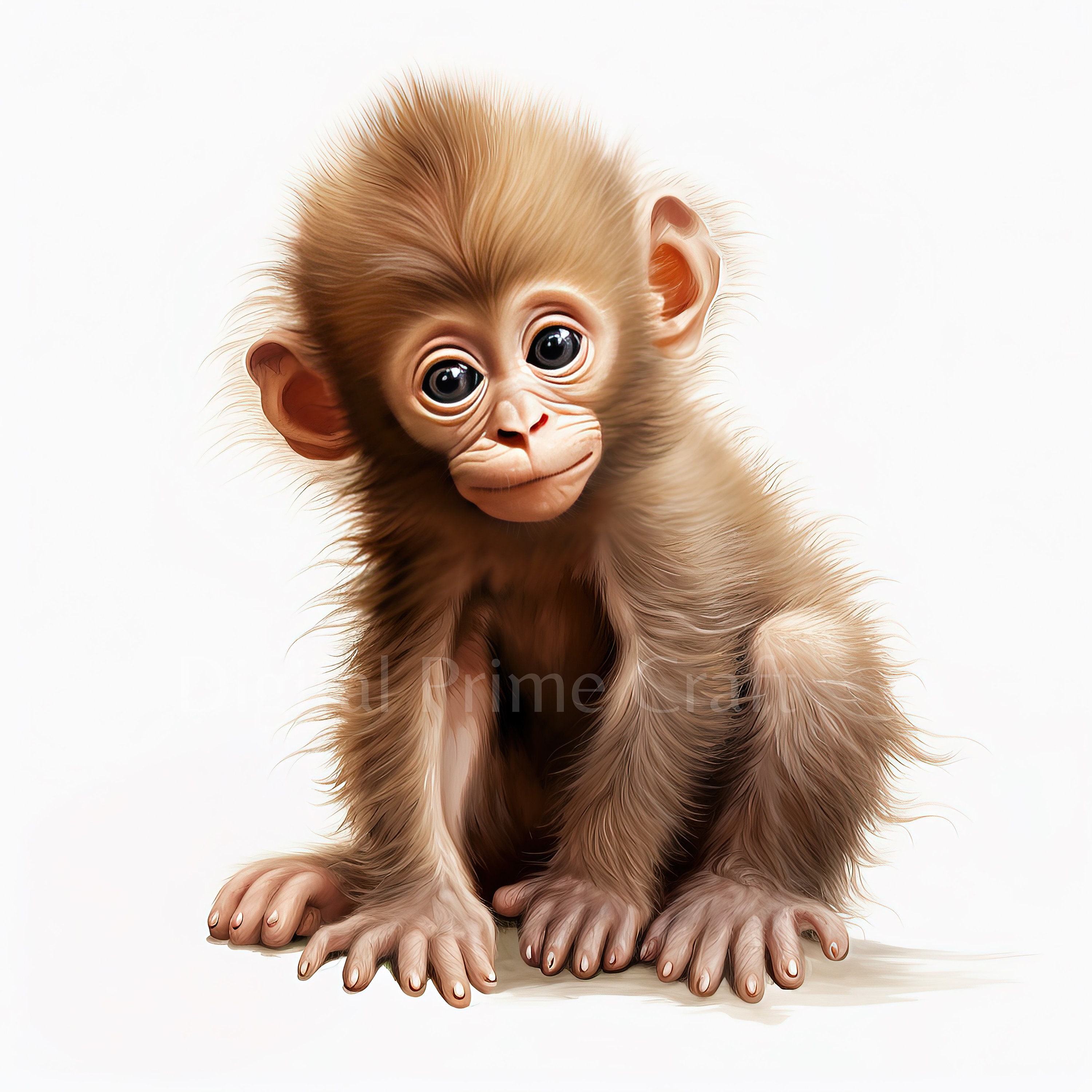 Monkey Clipart - Cute Animal Clipart - 10 High Quality Jpgs- Digital ...