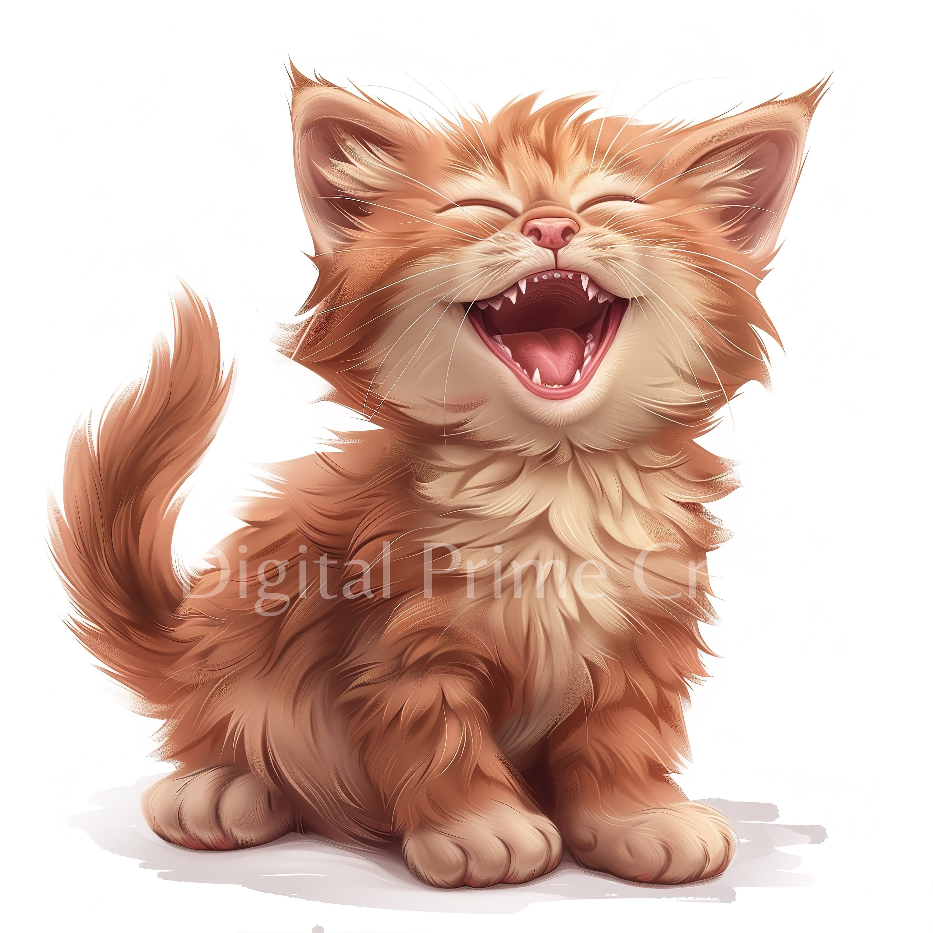 Kitten Clipart, Cat Clipart, Happy Kitten, 10 High Quality Jpgs ...