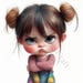 12 Grumpy Girl Clipart, Quirky Girl, Angry Girl, High Quality Jpgs ...