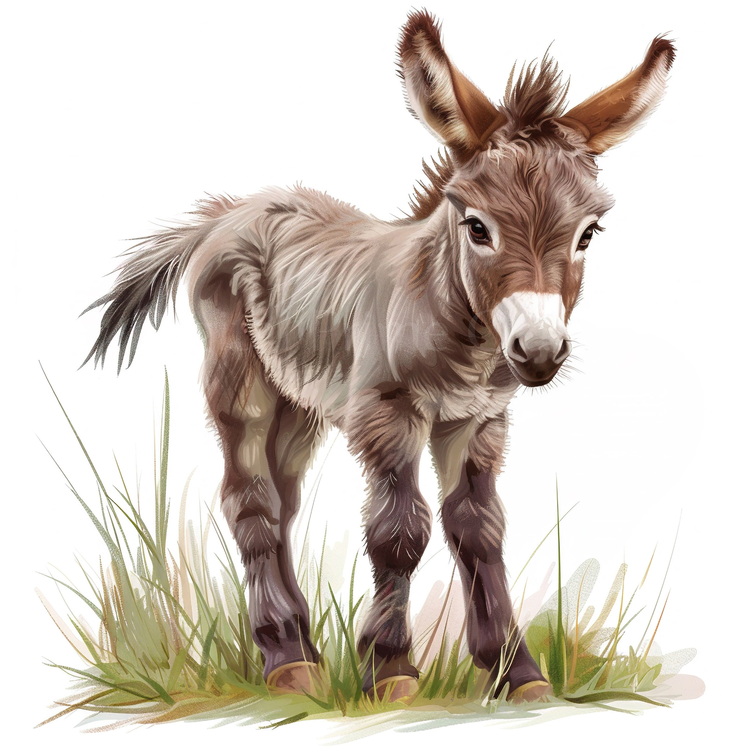 10 Donkey Clipart, Baby Donkey, Nursery Decor, High Quality Jpgs ...