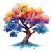 10 Tree Clipart, Colorful Tree Clipart, High Quality Jpgs, Digital ...