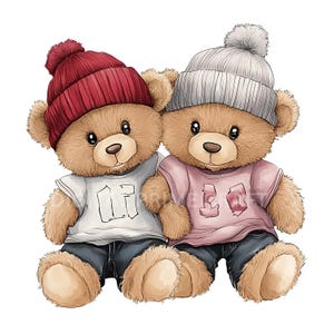 10 Teddy Bear Clipart, Friendship Clipart, Brothers Clipart, High ...
