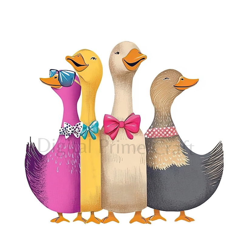 10 Funny Ducks Clipart, Funny Clipart, High Quality Jpgs, Digital ...