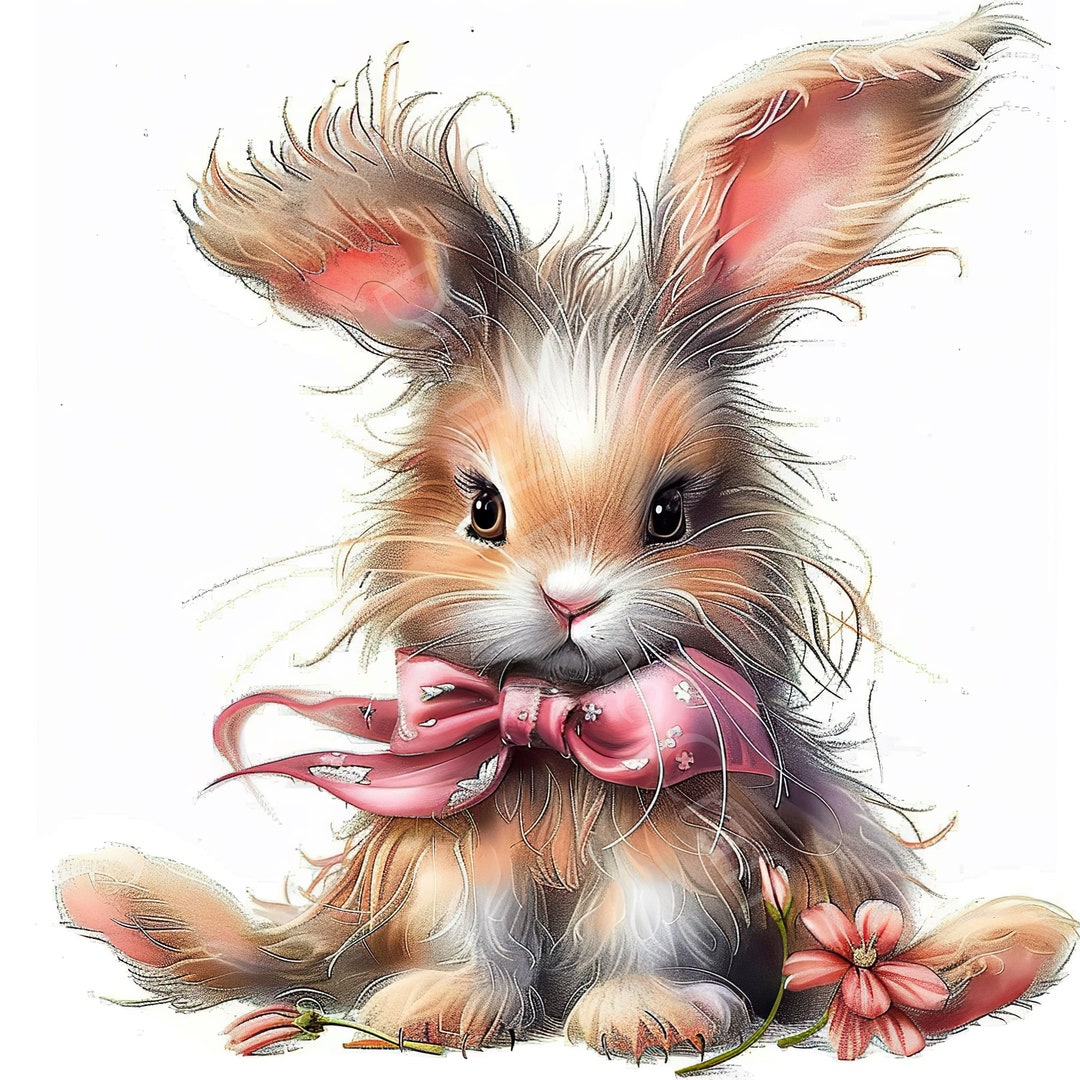 10 Bunny Clipart, Watercolor Bunny, High Quality Jpgs, Digital Download ...