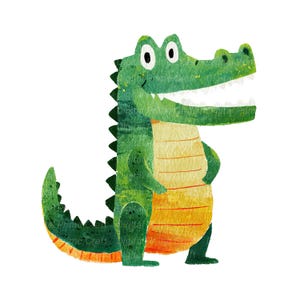10 Alligator Clipart, Crocodile Clipart, Nursery Decor, High Quality ...