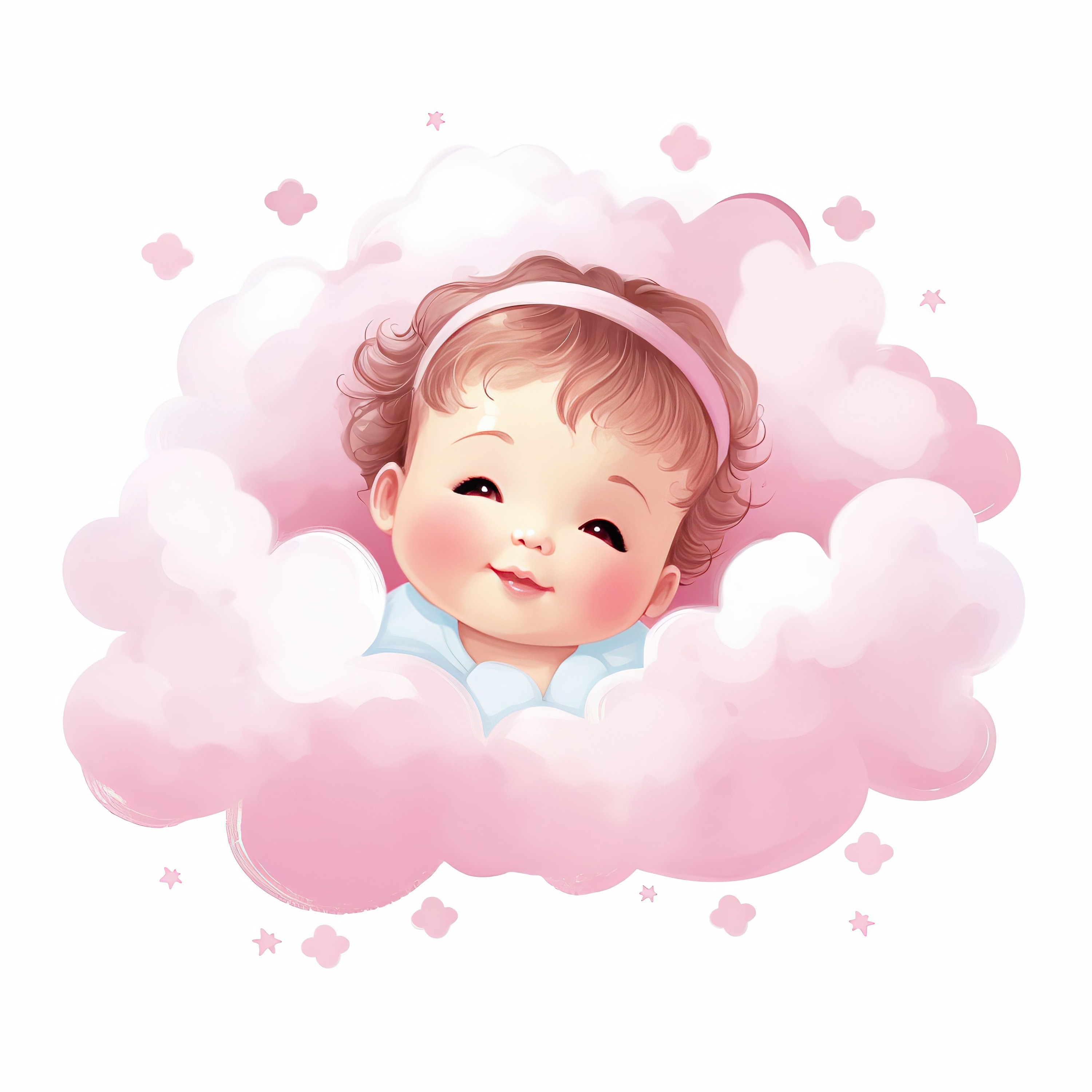 Baby Girl Clipart, Newborn Baby Girl Clipart, 14 High Quality Jpgs ...