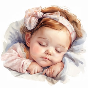 10 Baby Clipart, Newborn Baby Girl Clipart, Nursery Print, High Quality ...