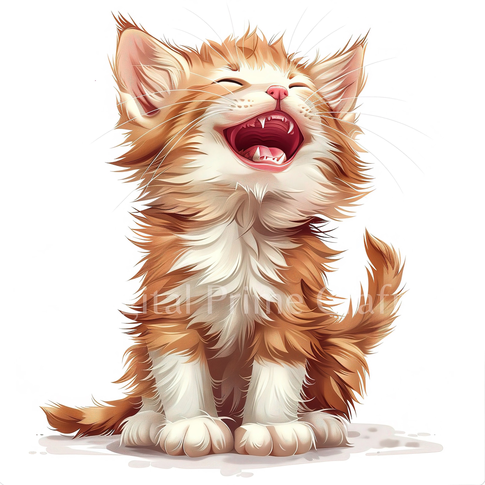 Kitten Clipart, Cat Clipart, Happy Kitten, 10 High Quality Jpgs ...