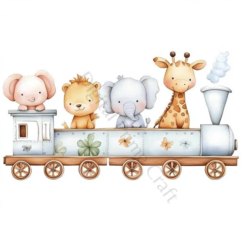 Cute Train Animal - Etsy UK