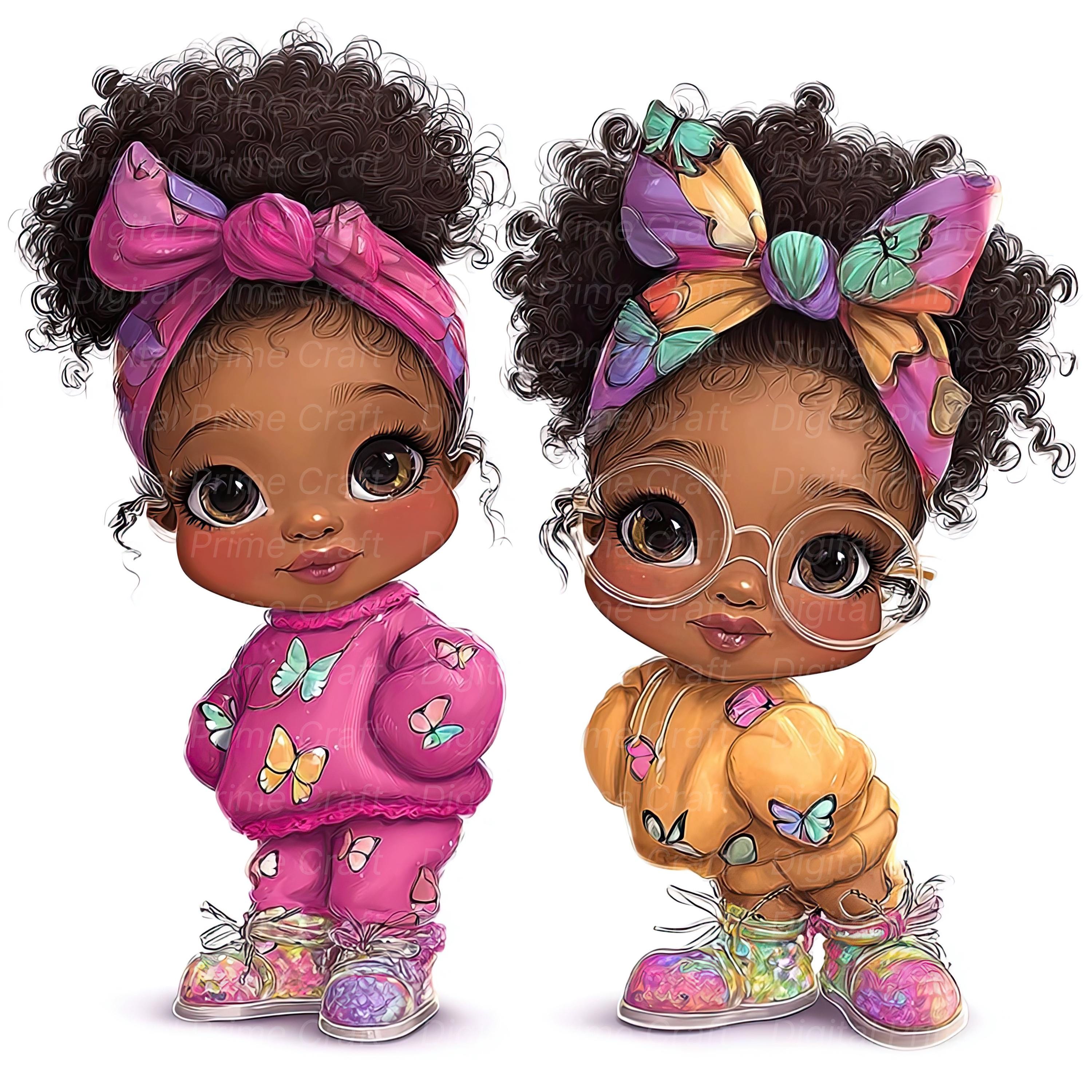 10 Cute African American Girls Clipart, Cute African Girls, High ...