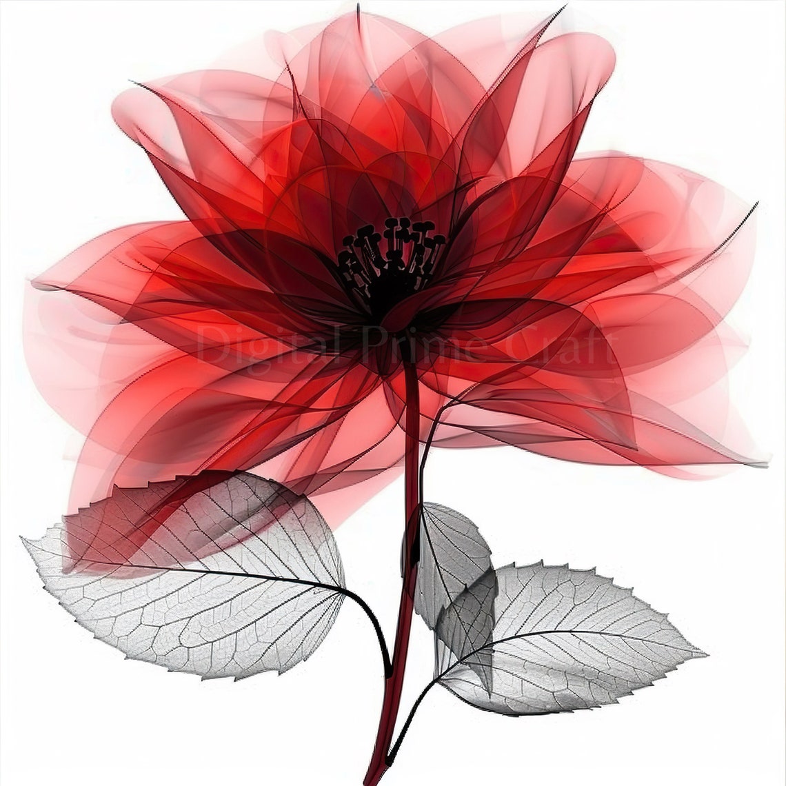 10 Flower Clipart, Abstract Flowers Clipart, High Quality Jpgs, Digital ...