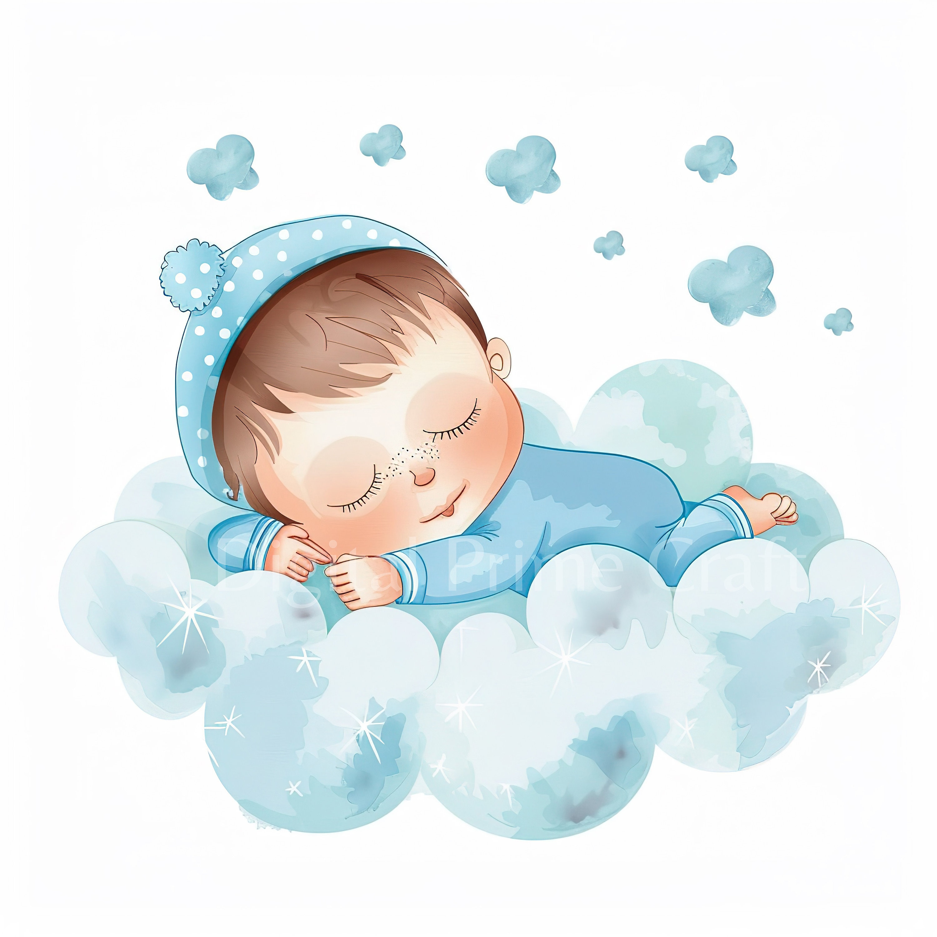 Baby Boy Clipart, Newborn Baby Boy Clipart, 14 High Quality Jpgs ...
