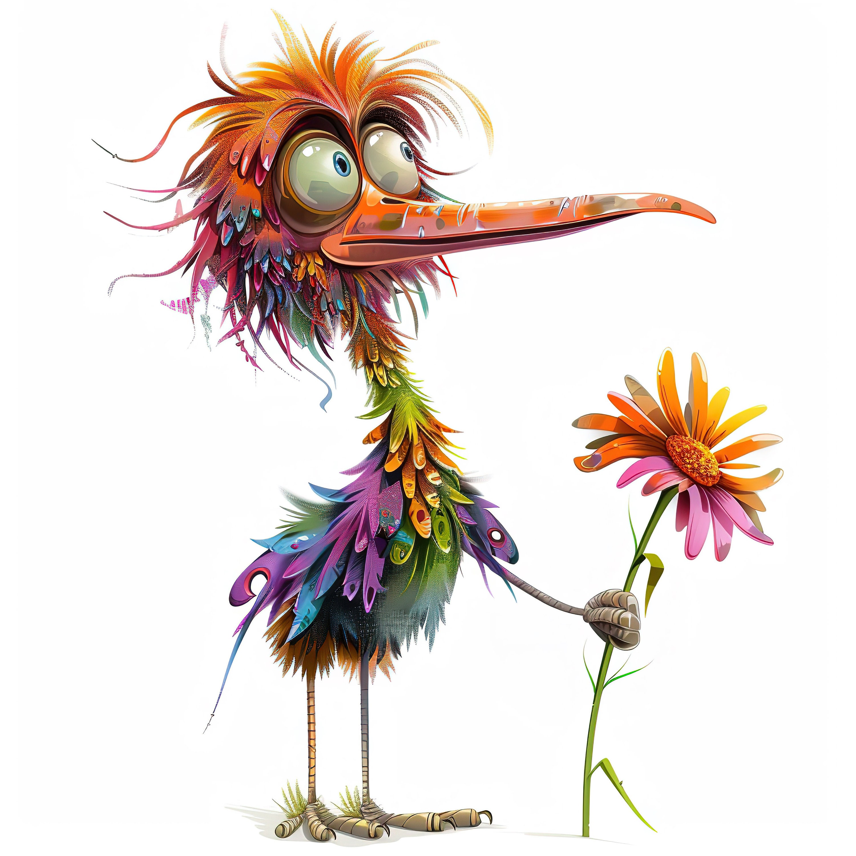 10 Crazy Bird Clipart, Funny Bird Clipart, High Quality Jpgs, Digital ...