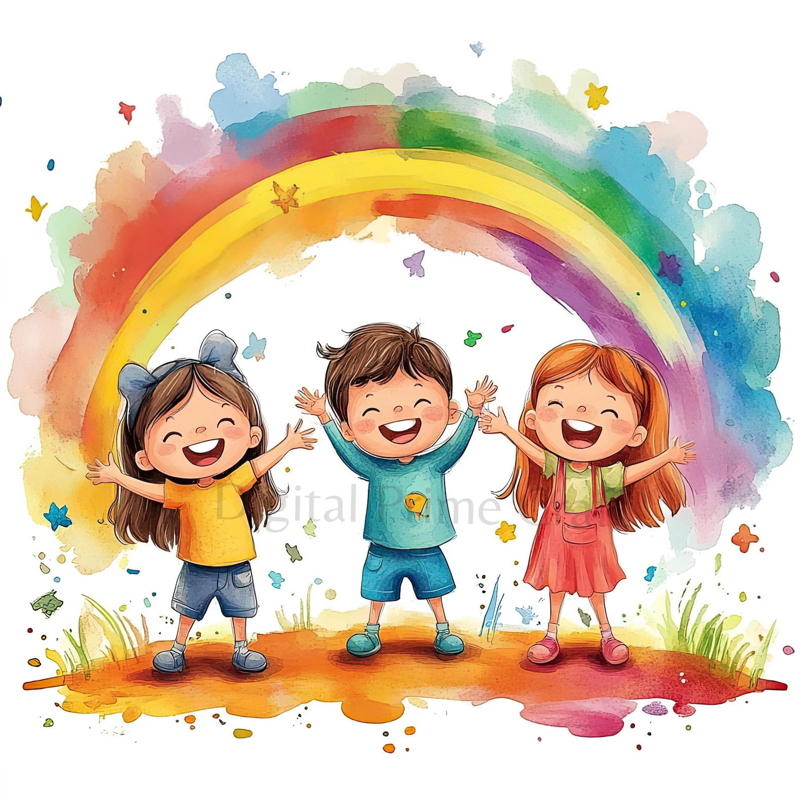 10 Happy Kids Clipart, Kids Clipart, High Quality Jpgs, Digital ...