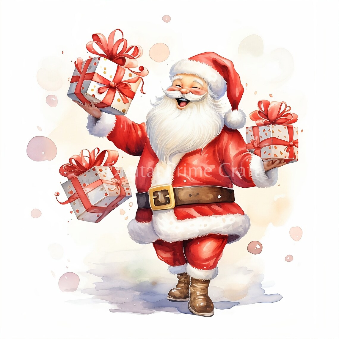 Christmas Clipart, Santa Clipart, 9 High Quality JPG Files, Digital ...