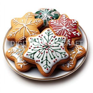 10 Christmas Cookies Clipart, Christmas Clipart, JPG Files, Digital ...