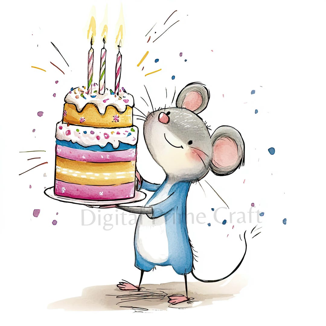 10 Birthday Cake Clipart, Birthday Clipart, High Quality Jpgs, Digital ...