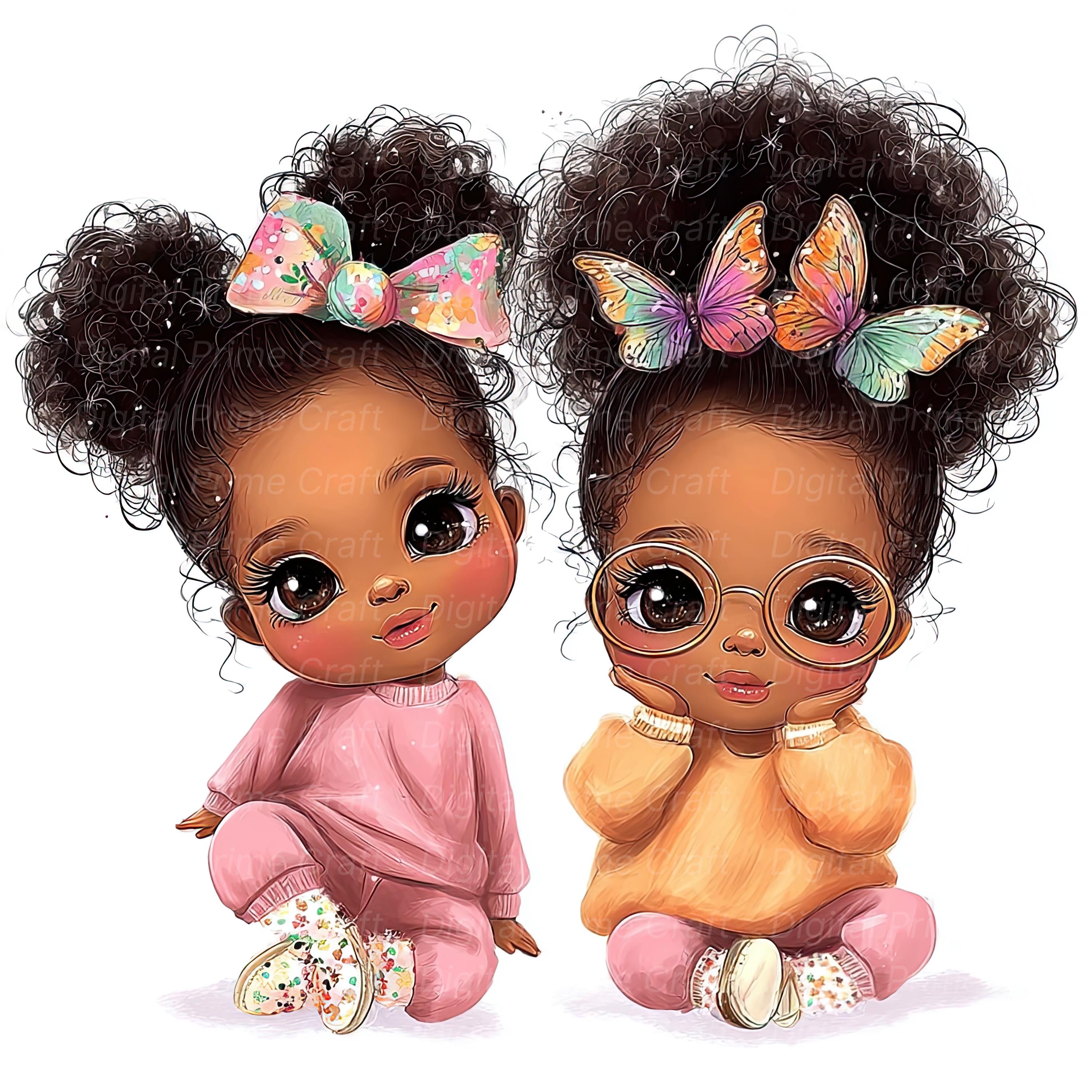 10 Cute African American Girls Clipart, Cute African Girls, High ...