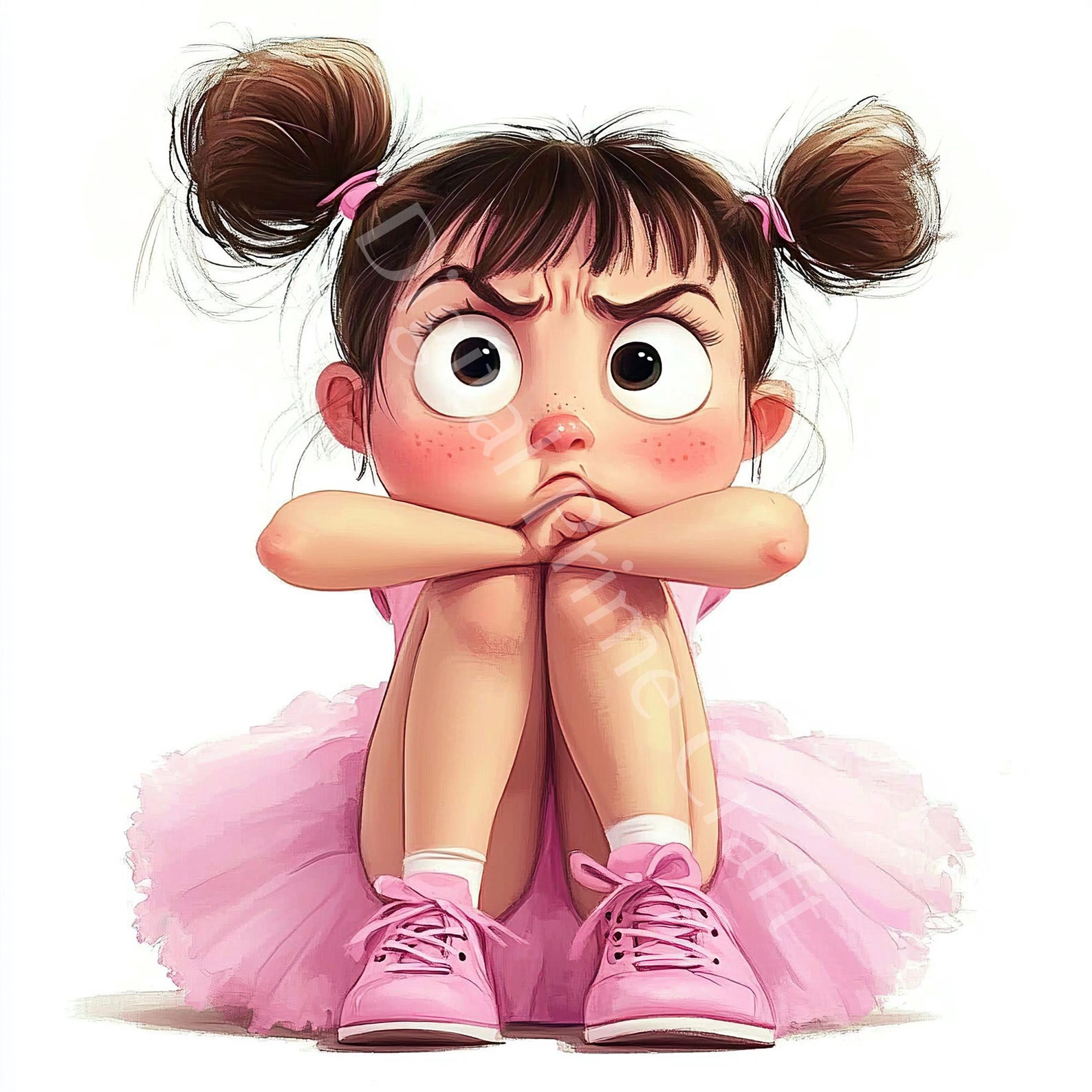 10 Grumpy Girl Clipart, Cute Quirky Girl, High Quality Jpgs, Digital ...