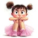 10 Grumpy Girl Clipart, Cute Quirky Girl, High Quality Jpgs, Digital ...