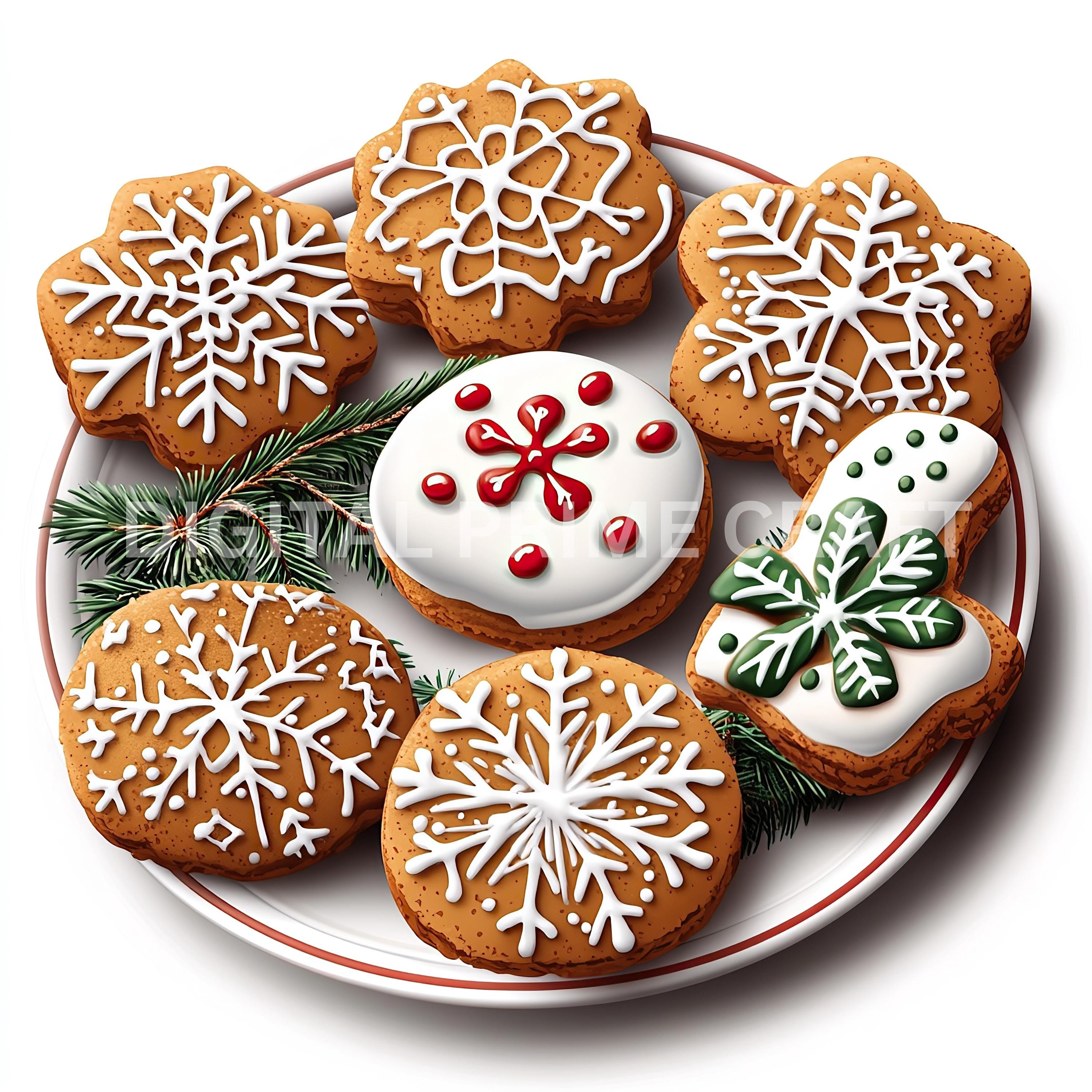10 Christmas Cookies Clipart, Christmas Clipart, JPG Files, Digital ...