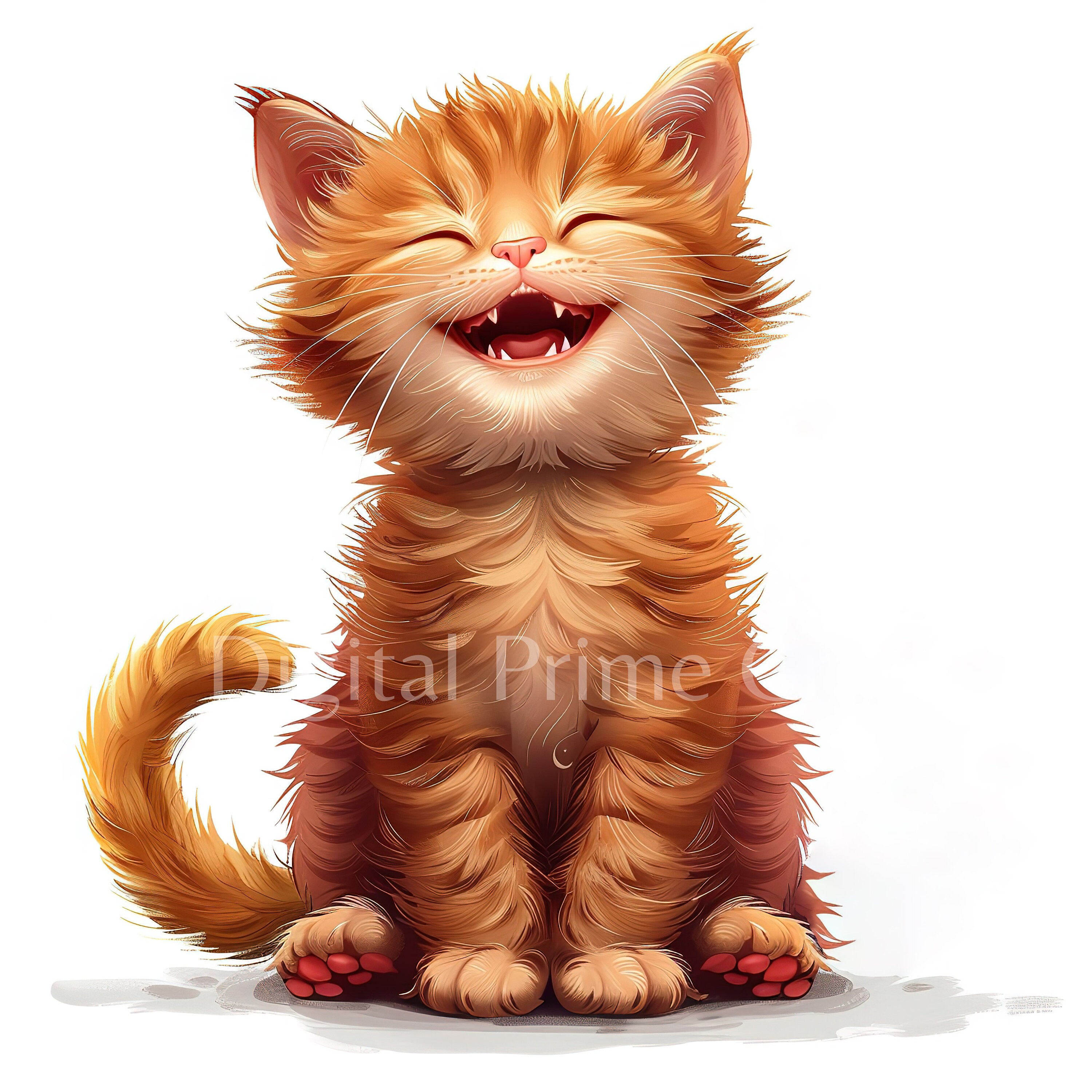 Kitten Clipart, Cat Clipart, Happy Kitten, 10 High Quality Jpgs ...