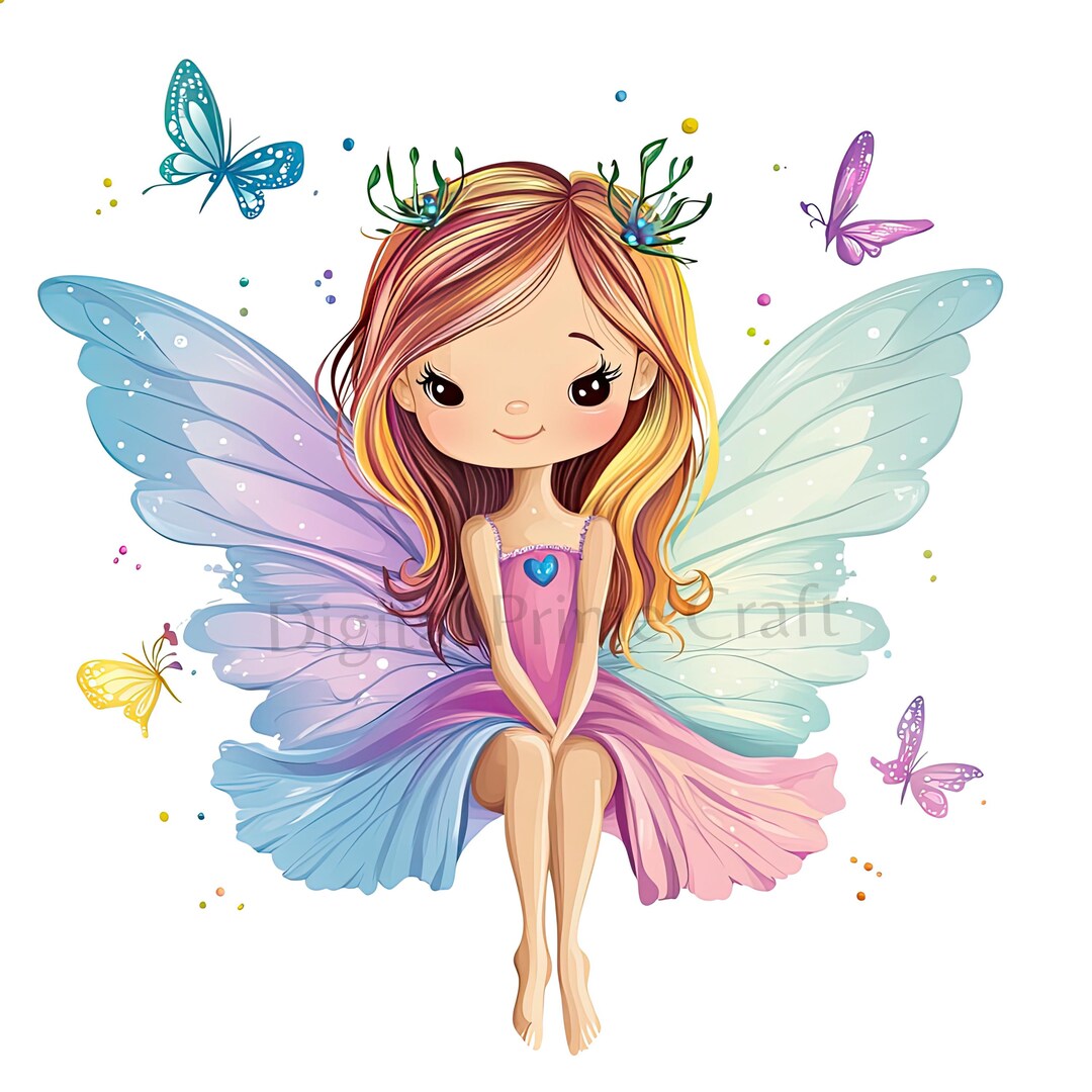 10 Fairy Clipart, Cute Fairy Clipart, High Quality Jpgs, Digital ...