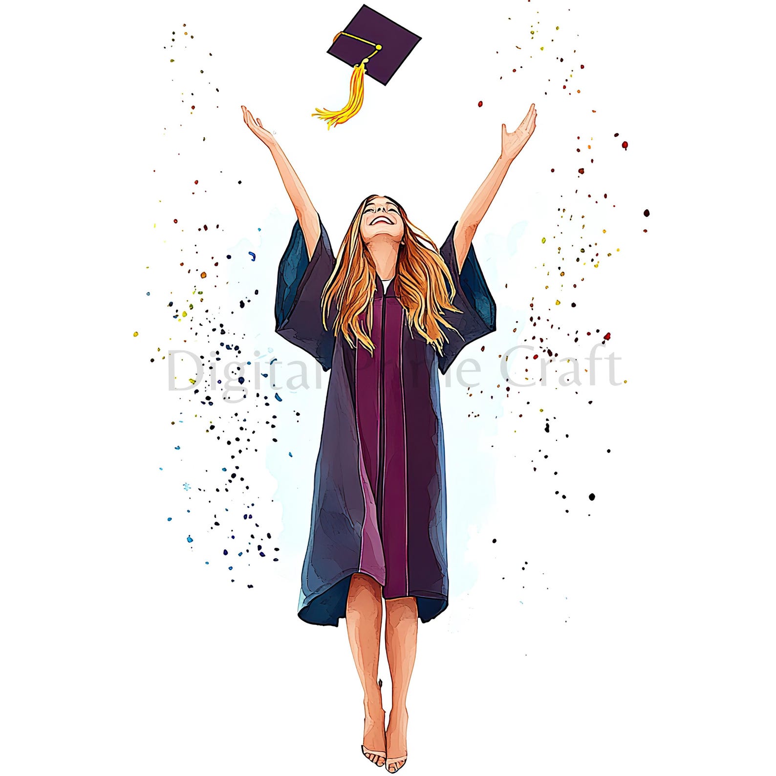 10 Graduation Clipart, Student Graduation, High Quality Jpgs, Digital ...