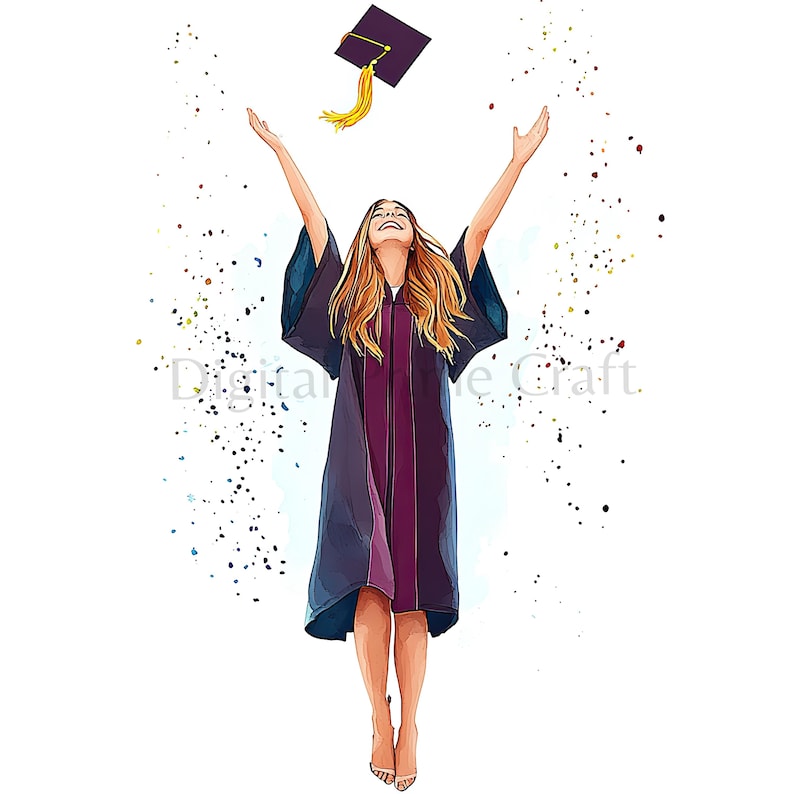 10 Graduation Clipart, Student Graduation, High Quality Jpgs, Digital ...