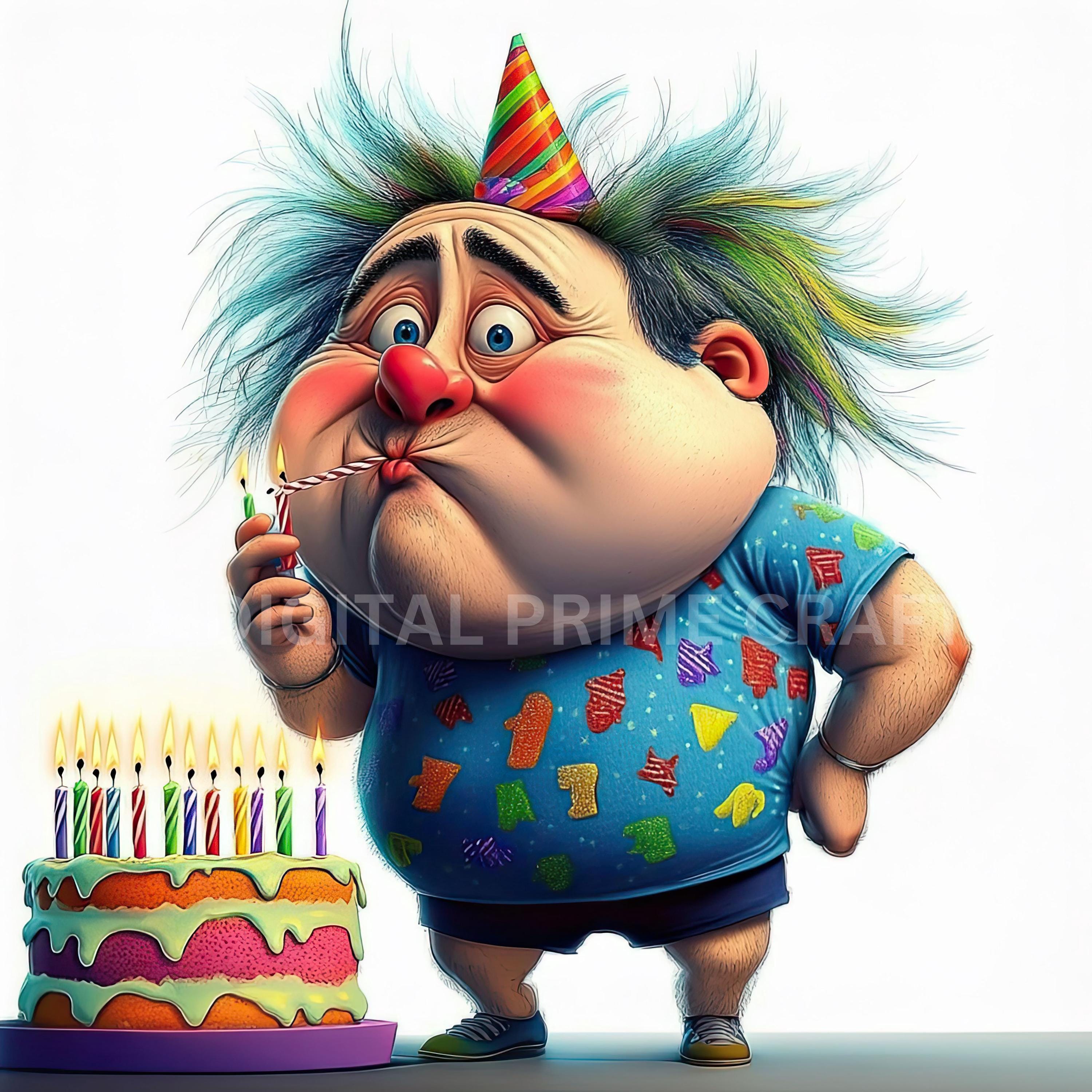 10 Quirky Funny Birthday Clipart, Birthday Clipart, High Quality Jpg ...