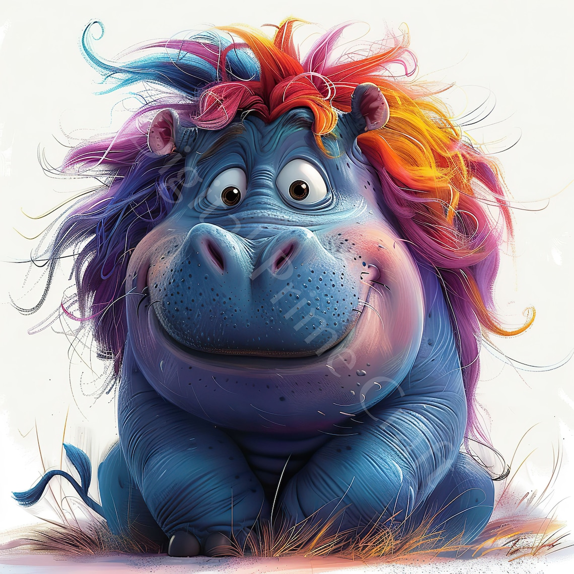 10 Funny Hippo Clipart, Hippo Clipart, High Quality Jpgs, Digital ...