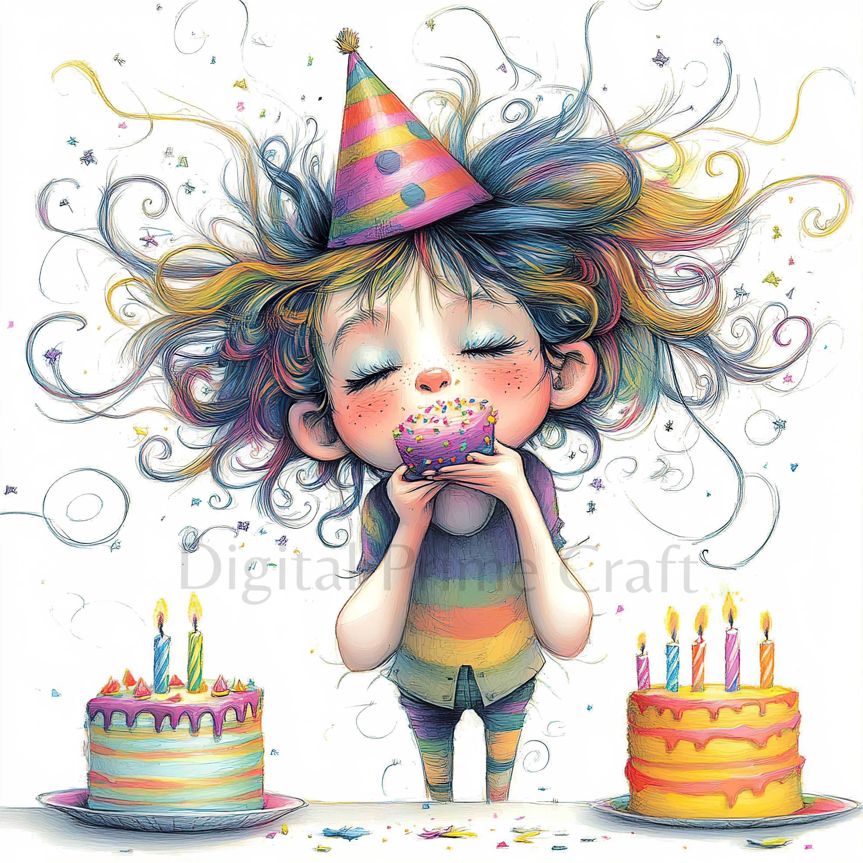 11 Quirky Birthday Clipart, Quirky Birthday Boy Clipart, High Quality ...
