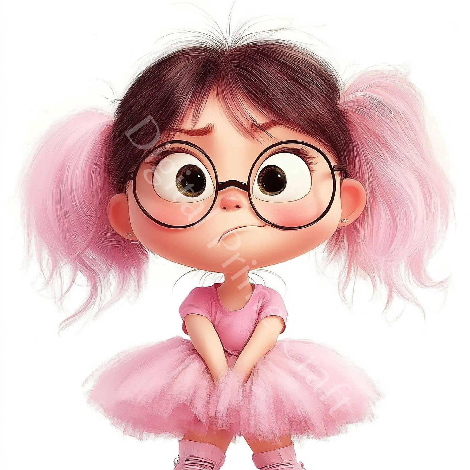 10 Grumpy Girl Clipart, Cute Quirky Girl, High Quality Jpgs, Digital ...