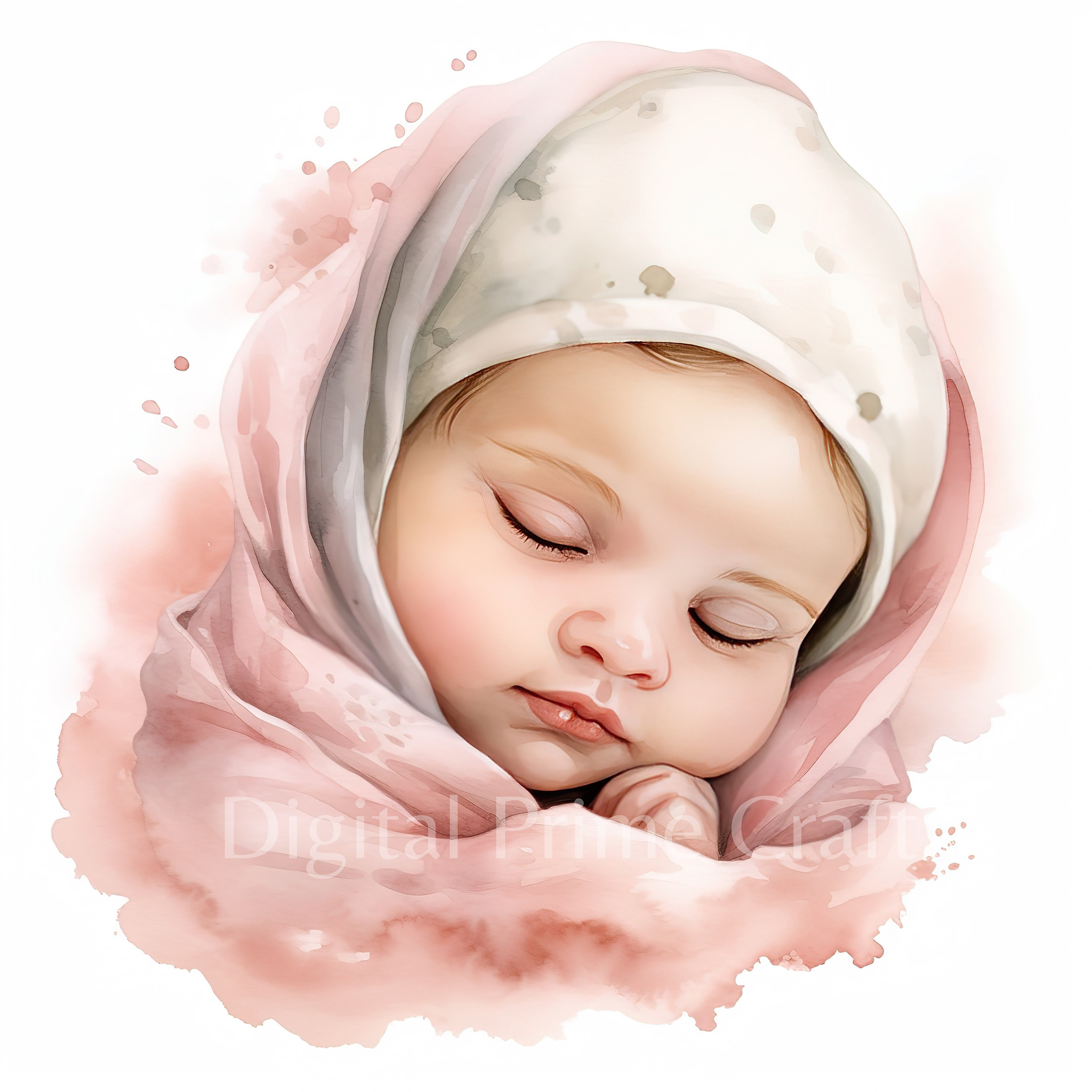10 Baby Clipart, Newborn Baby Girl Clipart, Nursery Print, High Quality ...