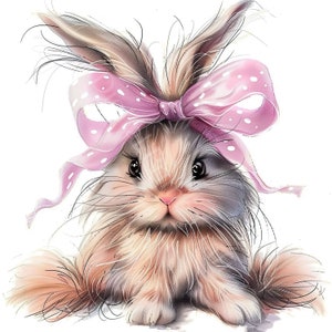 10 Bunny Clipart, Watercolor Bunny, High Quality Jpgs, Digital Download ...