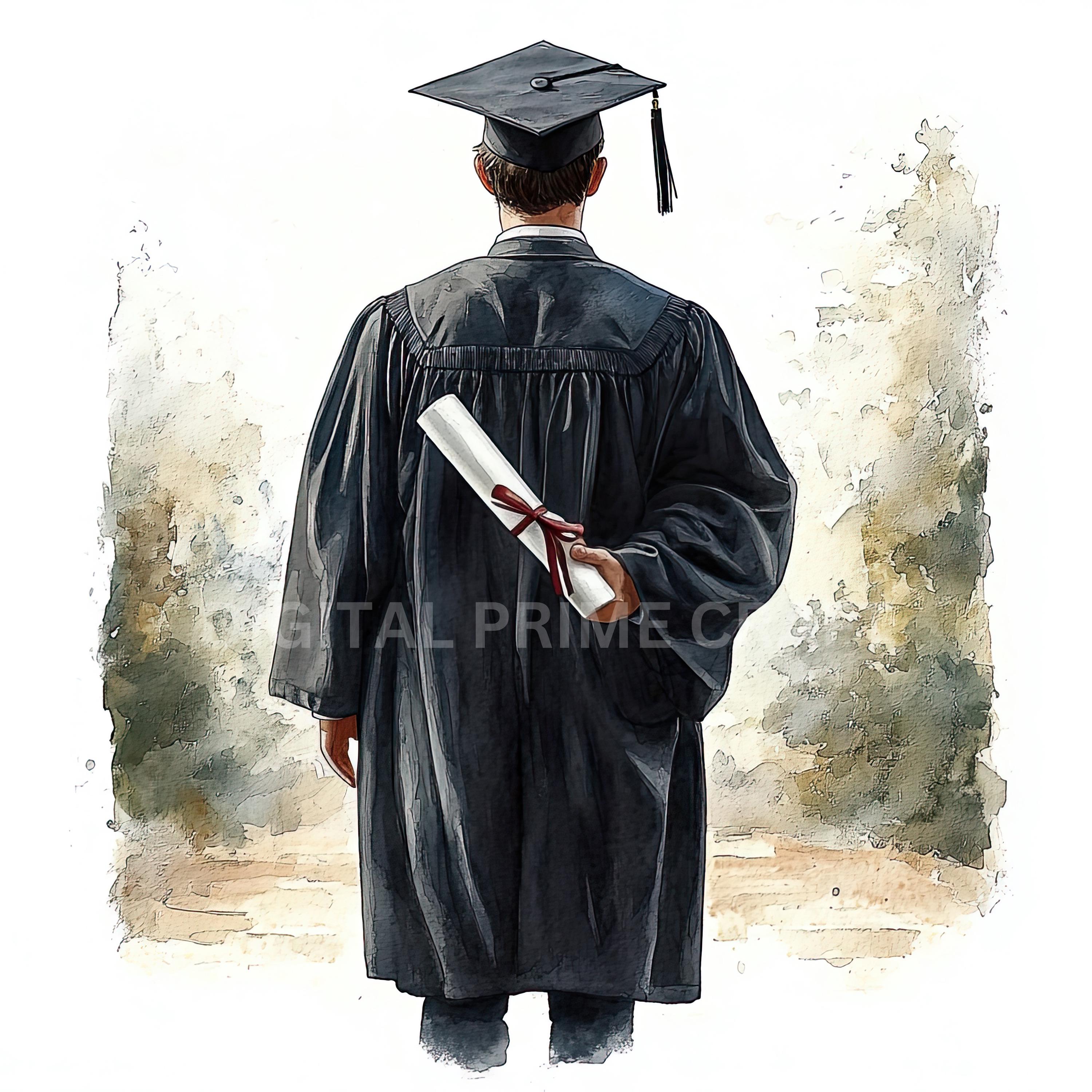 11 Graduation Clipart, College Graduation, High Quality Jpgs, Digital ...