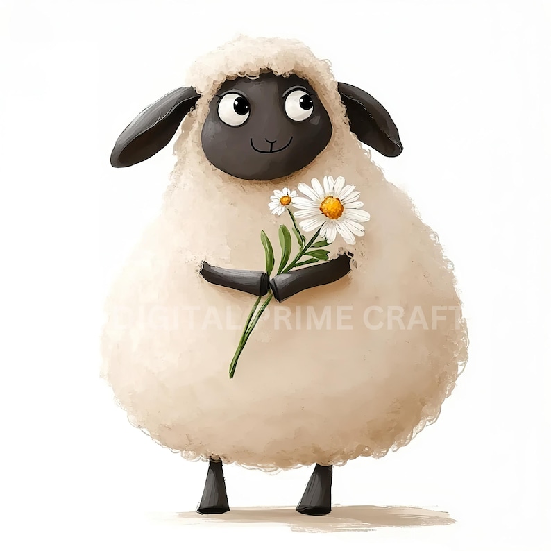 10 Sheep Clipart, Funny Animal Clipart, High Quality Jpgs, Digital ...